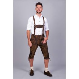 Edelnice Kniebund Wildbock Lederhose Jan in dunkelbraun | Gr.: 52