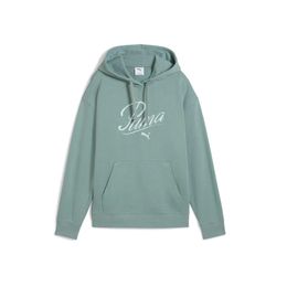 Puma Script Comfort Hoodie Pullover in Grün | Gr.: S