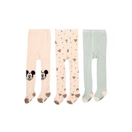 3er Pack Disney Mickey Mouse Baby Strumpfhose Babystrumpfhose in Mehrfarbig | Gr.: 86/92