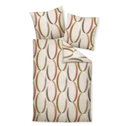 Traumschloss Premium Flanell Bettw&auml;sche - Kreise, taupe siena in bunt | Gr.: 135 x 200 + 80 x 80 cm