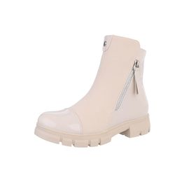 Ital-Design Stiefelette in Beige | Gr.: 38