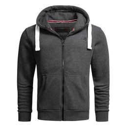 Jacke Alessandro Salvarini Herren Hoodie AS314 in Dunkelgrau | Gr.: S