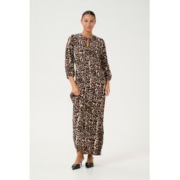 Kaffe Kleid in Beige/ Schwarz/ Braun | Gr.: 36