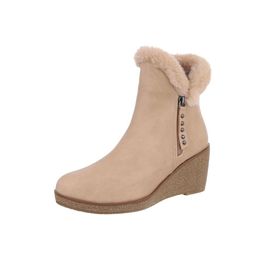 Ital-Design Stiefelette in Beige | Gr.: 39