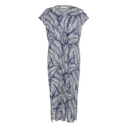 Kaffe Kleid BPvivian Casual fit in Blue/White Big Leeves | Gr.: L