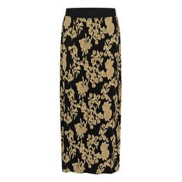 Kaffe Rock BPhelen Regular fit in Black/Big Yellow Flowers | Gr.: XL