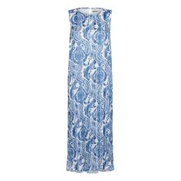 Kaffe Kleid BPjemma Casual fit in Blue/White Print - Gold Lyrex | Gr.: M