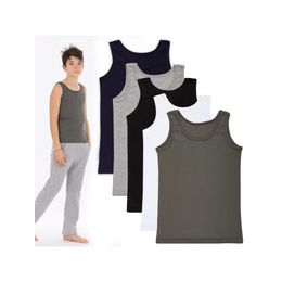 LOREZA 5er Set Unterhemden - Feinripp - Bunt | Gr.: 104/110