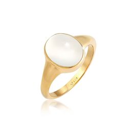 Elli Ring 925 Sterling Silber Siegelring in Gold | Gr.: 56