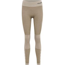 Hummel Leggings Hmlclea Damen in CHATEAU GRAY/DRIFTWOOD MELANGE | Gr.: L