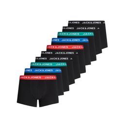 Jack & Jones Jack & Jones Boxershort 10er Pack in Rot/Blau/Petrol/Schwarz | Gr.: M