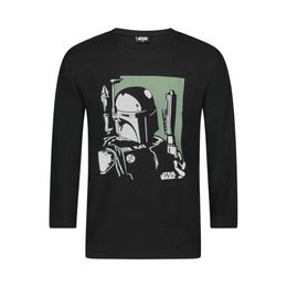 Langarmshirt Longsleeve Star Wars Boba Fett in Schwarz | Gr.: XXL