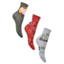 Peppa Pig 3er-Set: Socken Str&uuml;mpfe in Mehrfarbig | Gr.: 31-34