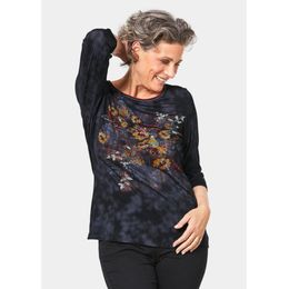 GOLDNER Atmungsaktives Druckshirt in marine / gemustert | Gr.: 46
