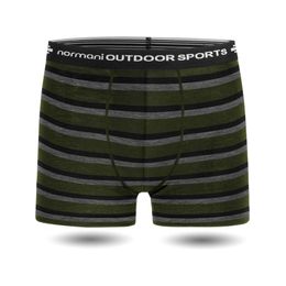 Normani Outdoor Sports Herren Merino Boxershorts Adelaide in Grün/Schwarz/Grau | Gr.: 3XL