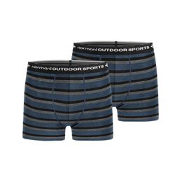Normani Outdoor Sports 2er Pack Herren Merino Boxershorts in Navy/Schwarz/Grau | Gr.: 3XL