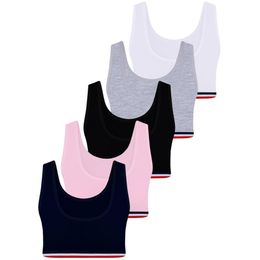LOREZA 5er Set Bustier - Streifen - Bunt | Gr.: 164-170