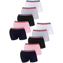 LOREZA 10er Set Pantys - Streifen - Bunt | Gr.: 164-170