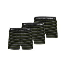 Normani Outdoor Sports 3er Pack Herren Merino Boxershorts Unterhose in Gr&uuml;n/Schwarz/Grau | Gr.: S