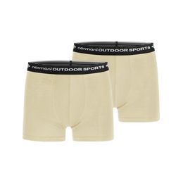 Normani Outdoor Sports 2er Pack Herren Merino Boxershorts in Wollwei&szlig; | Gr.: M