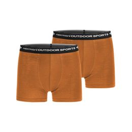 Normani Outdoor Sports 2er Pack Herren Merino Boxershorts Unterhose in Orange | Gr.: 3XL