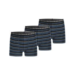 Normani Outdoor Sports 3er Pack Herren Merino Boxershorts Unterhose in Navy/Schwarz/Grau | Gr.: S