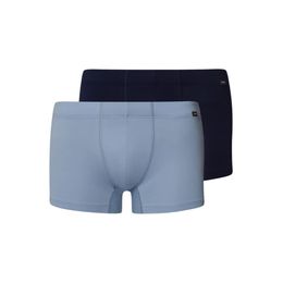 Hanro 2er-Pack Retro Boxershorts Cotton Essentials in deep navy/sea breeze | Gr.: M