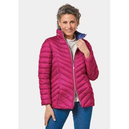 GOLDNER Kurzgr&ouml;&szlig;e: Leichte Steppjacke mit Diagonalstepp in sangria | Gr.: 20