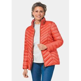 GOLDNER Kurzgr&ouml;&szlig;e: Leichte Steppjacke mit Diagonalstepp in terrakotta | Gr.: 21