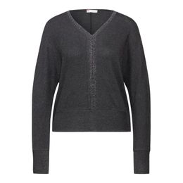 Street One Langarmshirt in anthracite melange | Gr.: 42