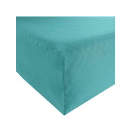 Bassetti Single-Jersey Spannbettlaken in türkis | Gr.: 90x190 cm - 100x220 cm