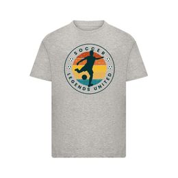 F4NT4STIC T-Shirt Soccer Legends United in grau meliert | Gr.: 110/116