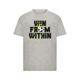 F4NT4STIC T-Shirt Win From Within Soccer Splash Green in grau meliert | Gr.: 146/152