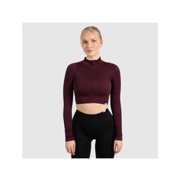 Smilodox Cropjacke Kompression Zeya - Bitte eine Nummer größer bestellen in Dunkel Lila | Gr.: XS