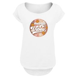 F4NT4STIC Long Cut T-Shirt Mothers Day Mama Vibes Vintage Inspired Motherhood in wei&szlig; | Gr.: S