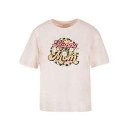 F4NT4STIC Tee Mothers Day Floral Design Happy Mom in pink | Gr.: S