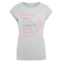 F4NT4STIC T-Shirt Mothers Day Inspirational Message in grau meliert | Gr.: 4XL