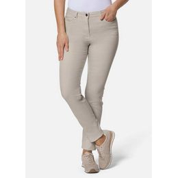GOLDNER Jeanshose Lange Freizeithose BELLA mit Formbund in kitt | Gr.: 44