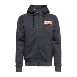 King Kerosin Outdoor Sweatjacke K.K. Adventure Gear - Frame of Wilderness in grau | Gr.: S