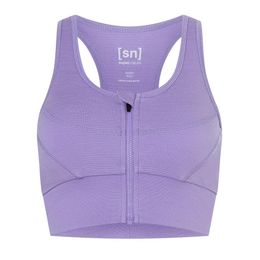 super.natural Merino Bra W MOTION ZIP TOP in lila | Gr.: L