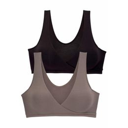 Petite Fleur Still-BH in taupe+schwarz | Gr.: 36