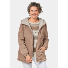 GOLDNER Wattierte Freizeitjacke mit Kapuze in camel | Gr.: 44