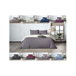 Mistral Home Mistral Perkal Wendebettwäsche in Creme/Grau | Gr.: 135x200 cm
