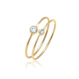 Elli Ring 925 Sterling Silber Ring Set in Gold | Gr.: 58