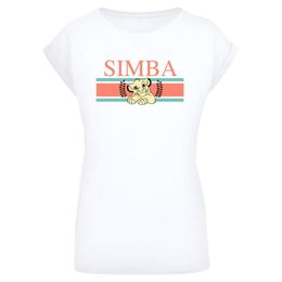 F4NT4STIC T-Shirt Disney K&ouml;nig der L&ouml;wen Simba Stripes in wei&szlig; | Gr.: XL