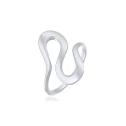 Elli Ring 925 Sterling Silber Spirale, Wellen in Silber | Gr.: 52
