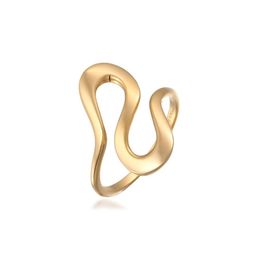 Elli Ring 925 Sterling Silber Spirale, Wellen in Gold | Gr.: 58