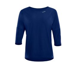 WINSHAPE Functional Light and Soft 3/4-Arm Top DT111LS in dark blue | Gr.: XS