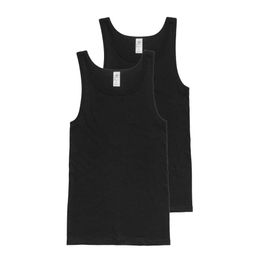 Haasis Bodywear 2er-Set: Unterhemd in schwarz | Gr.: M