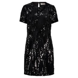 Cartoon Pailletten-Kleid kurzarm in Schwarz | Gr.: 34